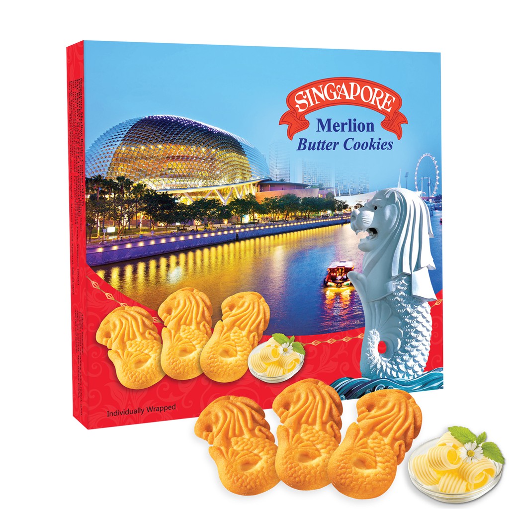 Singapore Merlion Butter Cookies 88g | Shopee Singapore