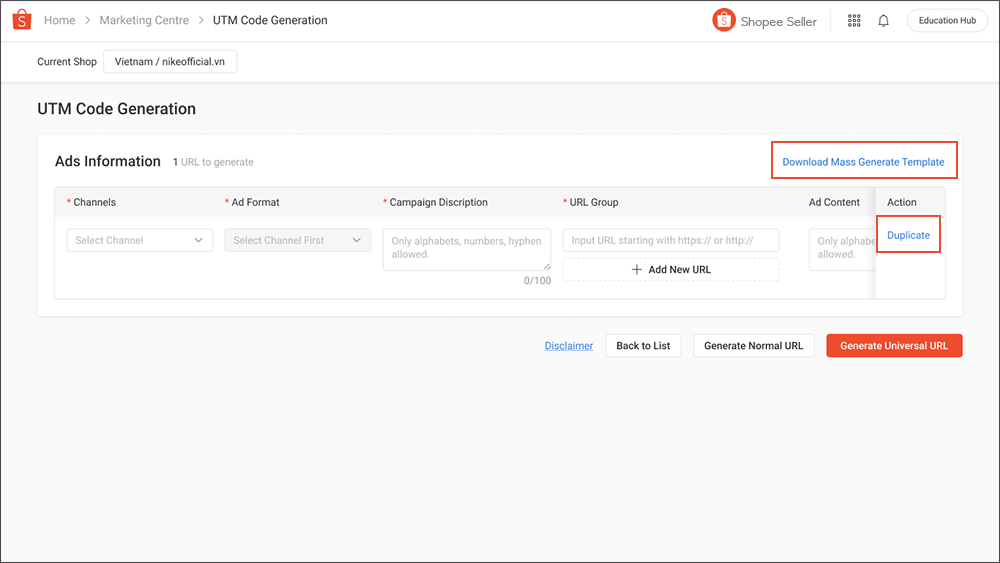 Generate UTM Tracking Codes | MY Seller Education [Shopee]