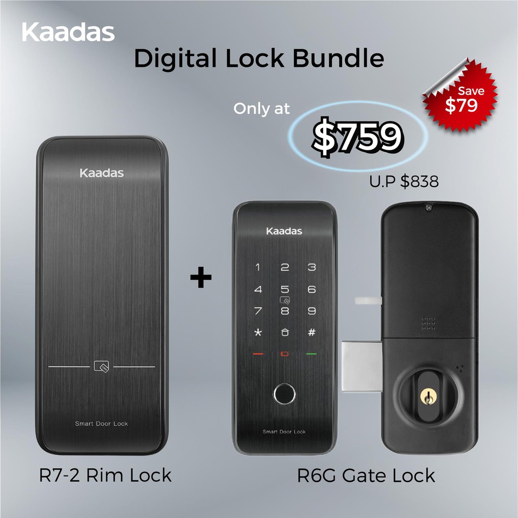Kaadas R7-2 + Gate Lock Bundle (Authorised Reseller) | Shopee Singapore