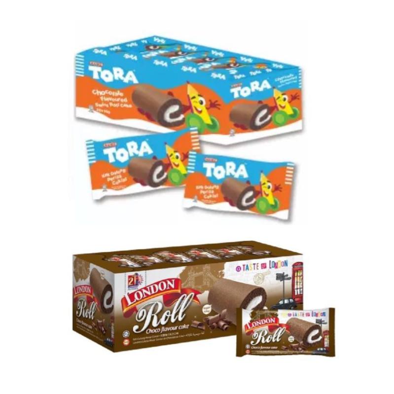 Mamee Tora London Swiss Roll 16g 20pcs Chocolate flavor - PMXD(Expiry ...