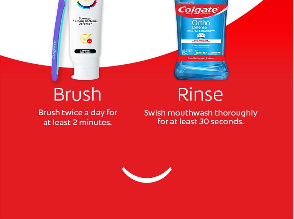 Colgate Braces Ortho Defense Mouthwash 500ml | Shopee Singapore
