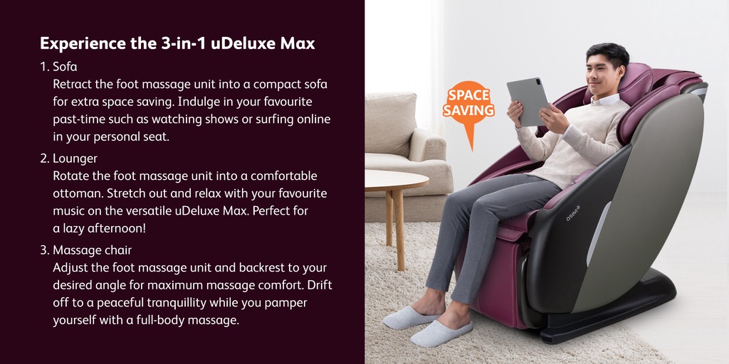 OSIM uDeluxe Max Massage Chair | Shopee Singapore