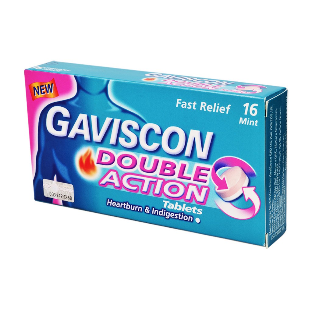 GAVISCON Double Action Tablets Fast Relief 16's | Shopee Singapore