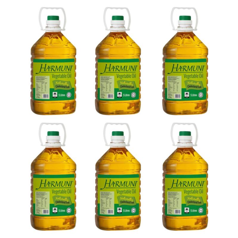 [Bundle of 6] Harmuni Vegetable Oil Rspo, 5L (Halal) (Halal) | Shopee ...
