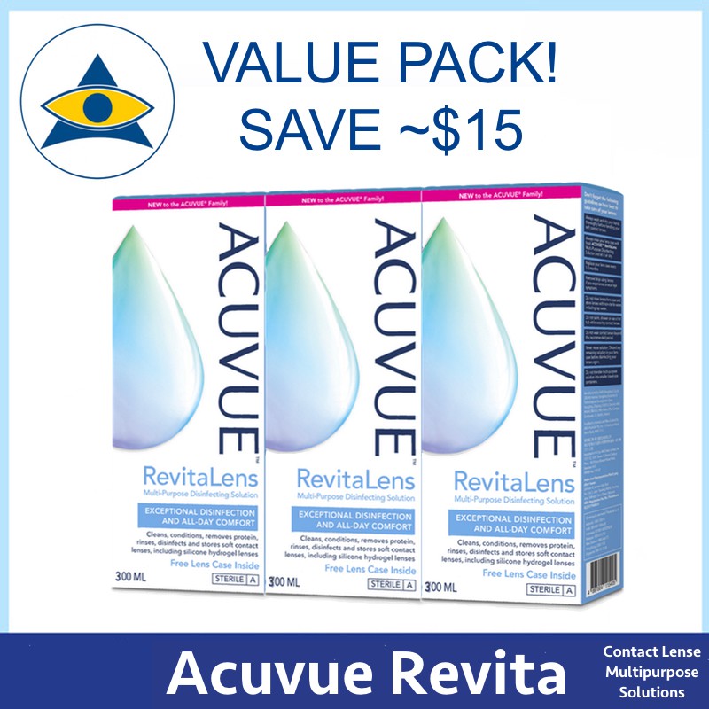 [Value Triple Pack] Acuvue Revitalens Contact Lens Multipurpose ...