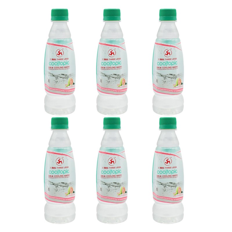 [Bundle of 6] Three Legs Cooltopia Guava Flavour Cooling Water, 320ml ...