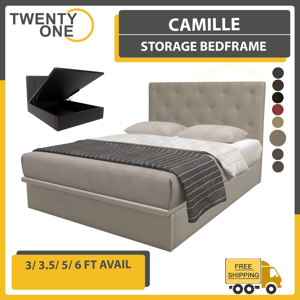 Twentyone Camille Storage Bed Frame14" Exterior Hight In 10 Colour ...