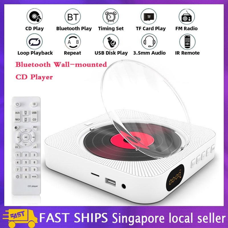 Wall mounted CD player with Bluetooth remote control USB music player ...