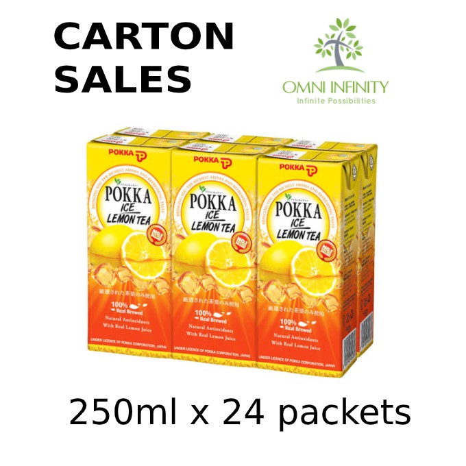 Pokka Ice Lemon Tea 250ml packet drinks carton sales (24 packets per ...
