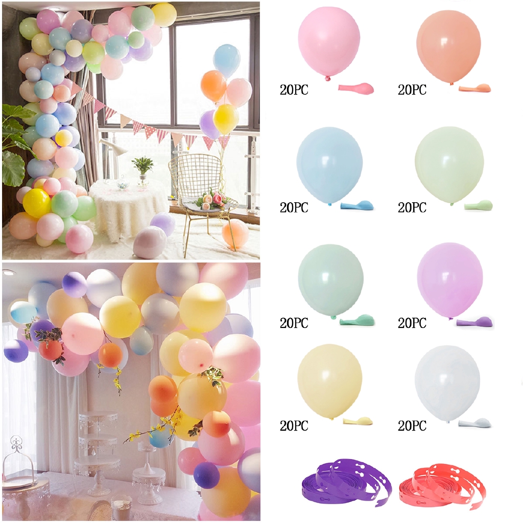 20pcs 5/12 Inch Pastel Candy Colors Macarons Balloons Multicolors Latex ...