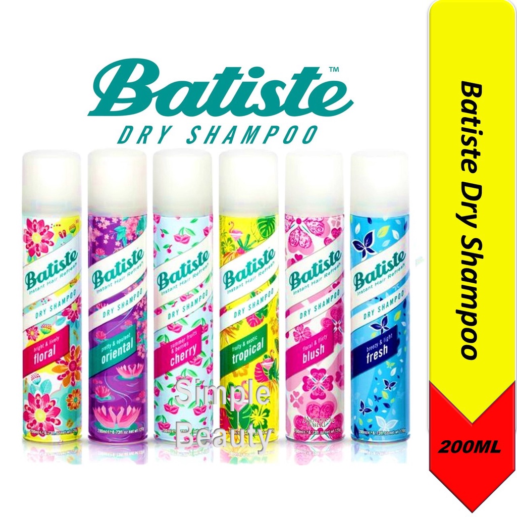 BATISTE DRY SHAMPOO SPRAY 200ML | Shopee Singapore