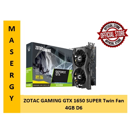 ZOTAC GAMING GTX 1650 SUPER Twin Fan 4GB D6 | Shopee Singapore