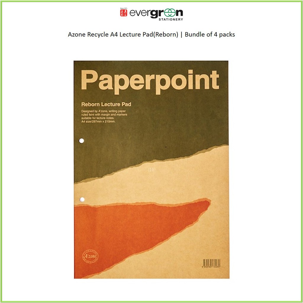 Azone Paperpoint Recycle A4 Lecture Pad (Reborn) | Shopee Singapore