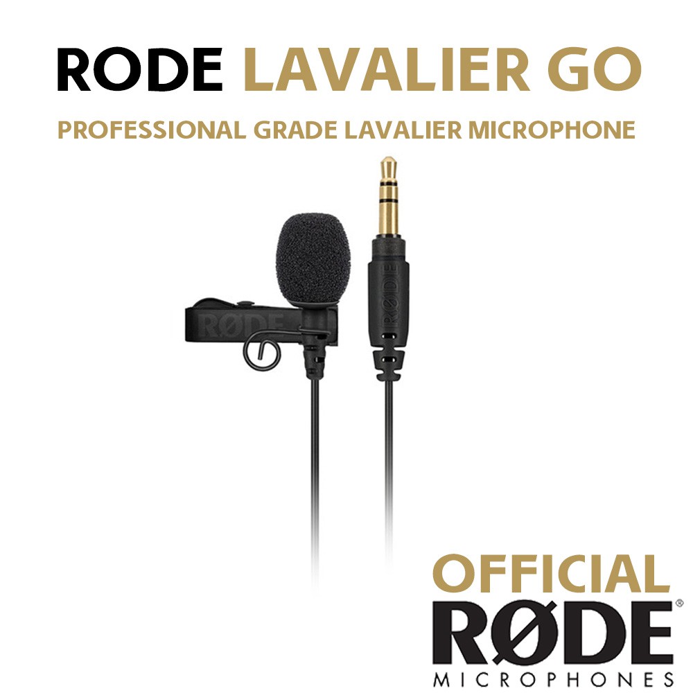 Rode Lavalier GO Omnidirectional Lavalier Microphone for Wireless GO Systems (Black) | Shopee ...