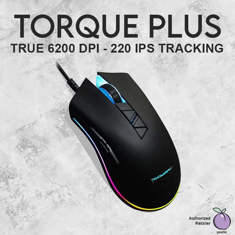 Tecware Torque Plus RGB Professional Gaming Desktop Wired Mouse PMW3327 ...