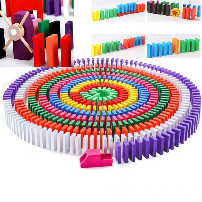 120/240/360/480/600/720/960pcs Kids Wooden Domino Institution ...