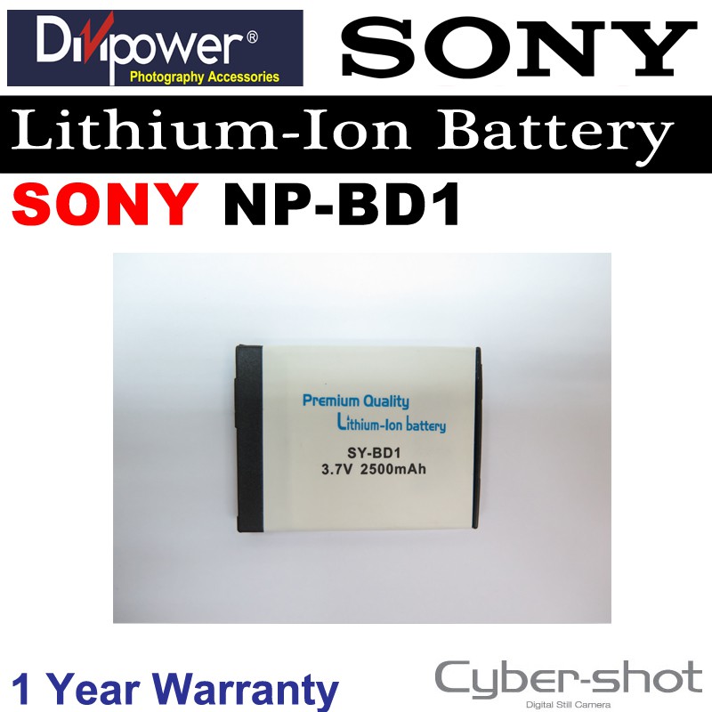 Sony NP-BD1 NP BD1 NP-FD1 Lithium-ion Battery for Cybershot Camera by Divipower | Shopee Singapore