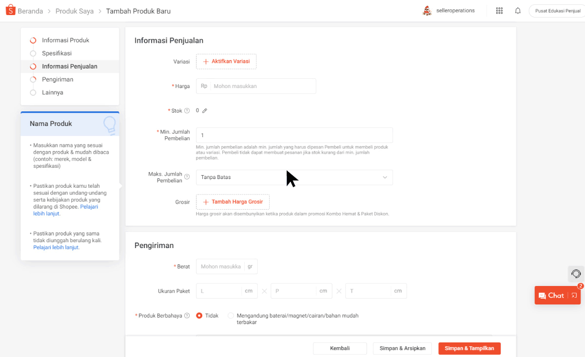 Bagaimana cara mengatur variasi produk saya? | Pusat Edukasi Penjual ...
