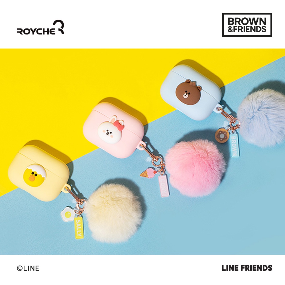 [LINE FRIENDS OFFICIAL] LINE FRIENDS Airpods Pro Case Pom-Pom | Shopee ...