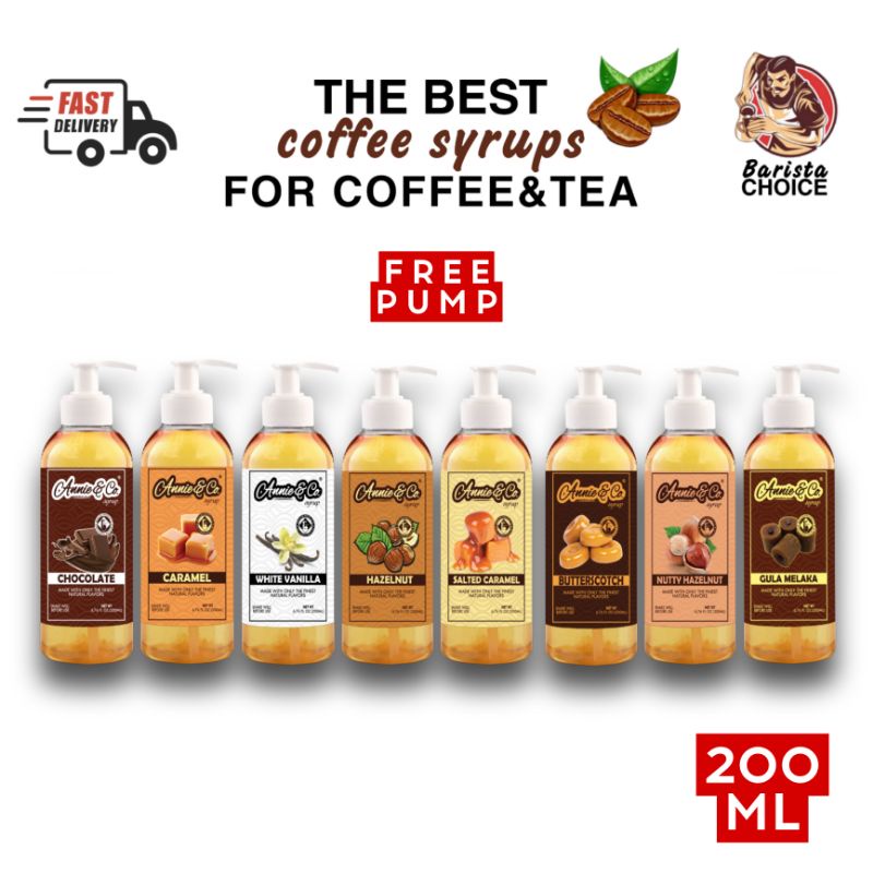 ANNIE&CO SYRUP Coffee Cordial Kordial Sirap Pemanis Kopi Hazelnut ...