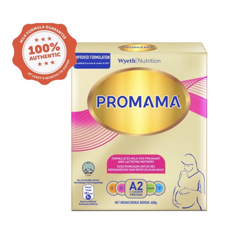 Wyeth Promama Milk Powder 600g (New Packaging) Bundle of 2 at $28 ...