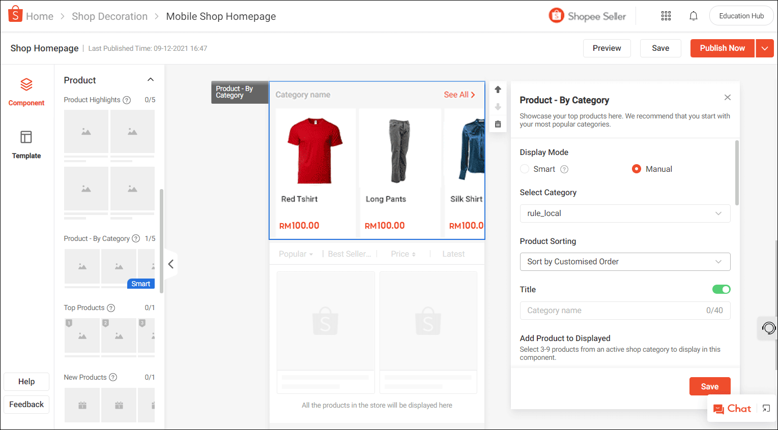 Product - By Category component on Premium Shop Decoration | Shopee MY ...