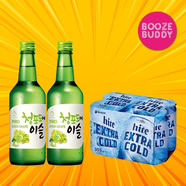 (Bundle of 2) Jinro Soju Mini Somaek | Soju Bomb - Any 2 Jinro Soju + 6 ...