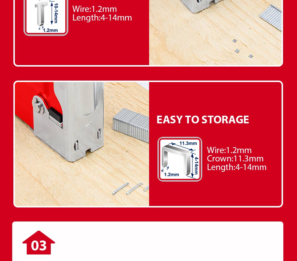 EMTOP 3 in 1 Staple Gun Kit With U-Shape Staples And Brad Nails ...