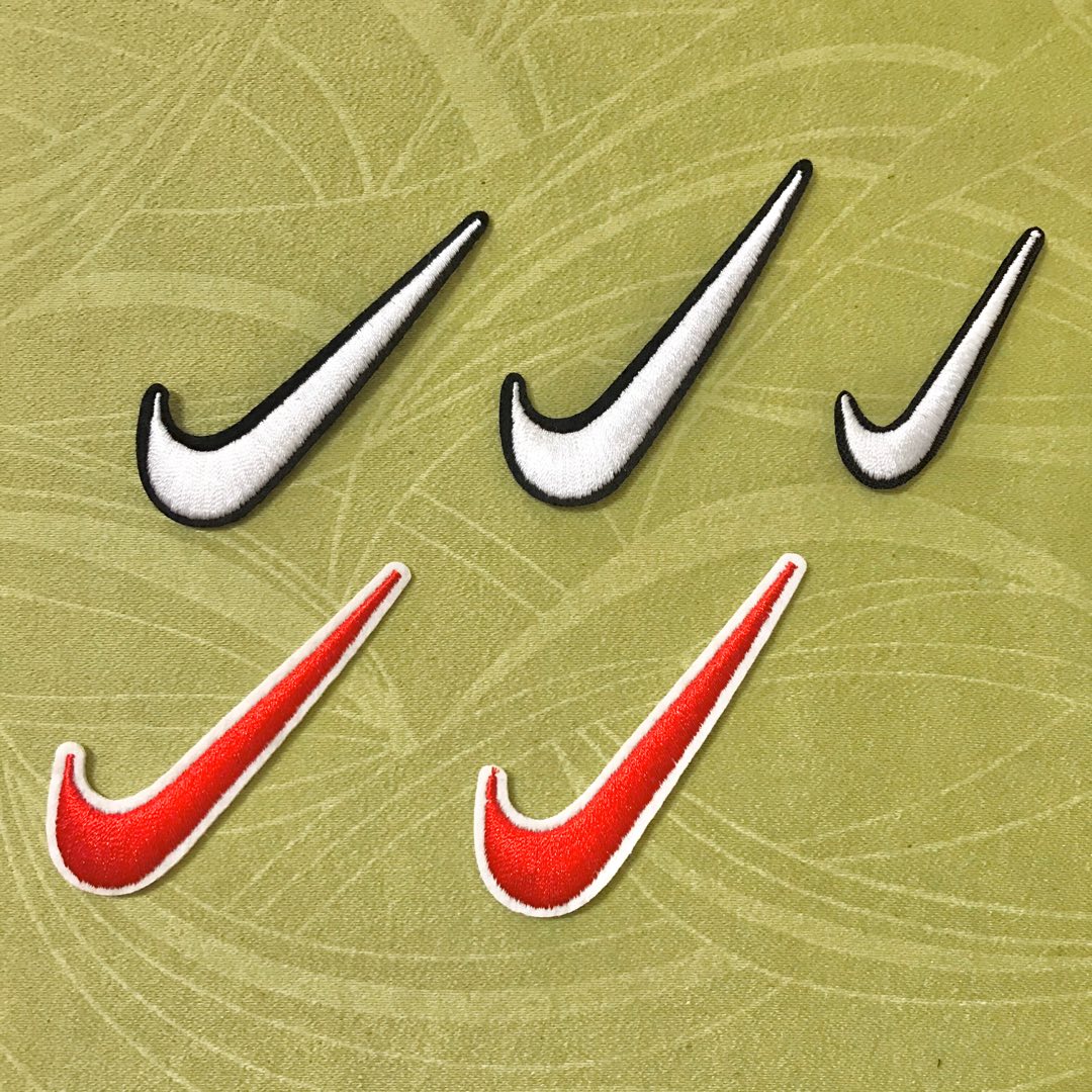 Red Nike Logo Tick Swoosh Iron On Or Sew On