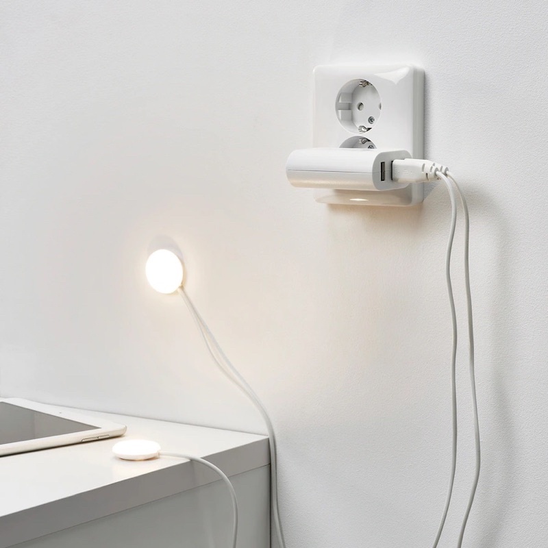 IKEA HALVKLART LED USB cabinet spotlight / night light / sleep lights ...