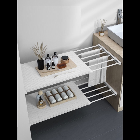 Extendable Wardrobe Shelf Adjustable Closet Organizer Rack Adjustable ...