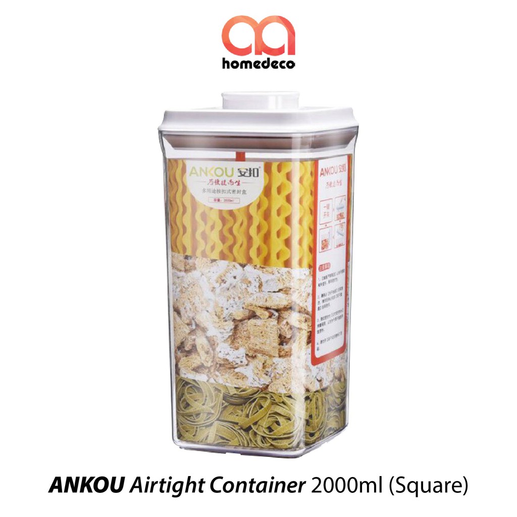 ANKOU Airtight Container 2,000ml (Square) | Shopee Singapore
