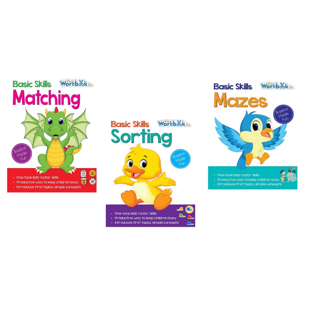 Preschool Basic Skills Workbooks - Mazes , Sorting , Matching - Motor ...