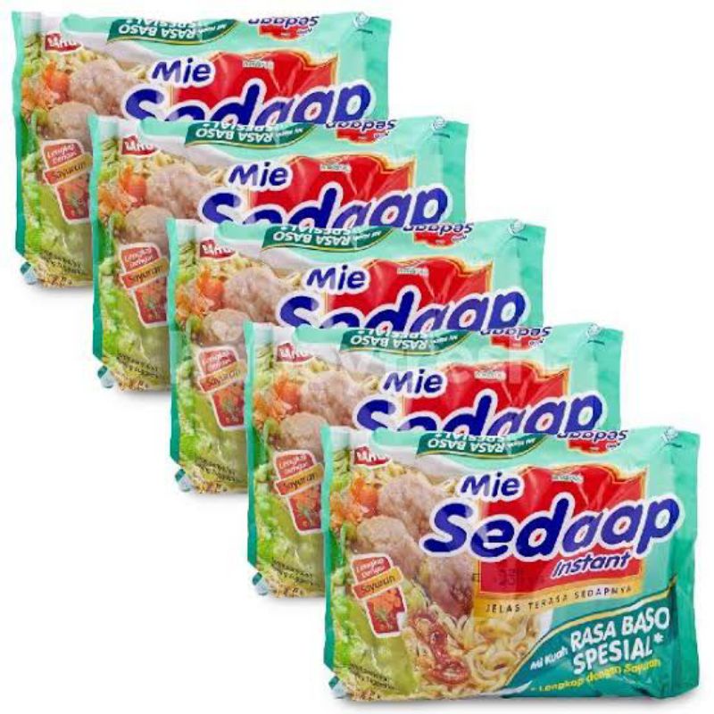 Bundle of 5 Mie sedaap rasa bakso (noodle instant) | Shopee Singapore