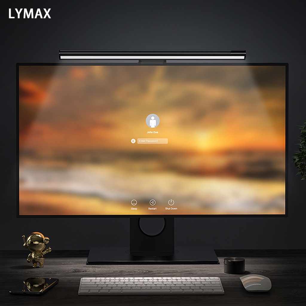 Lymax Desk Lamp Screen bar Display Hanging Light Eyes Protection PC ...