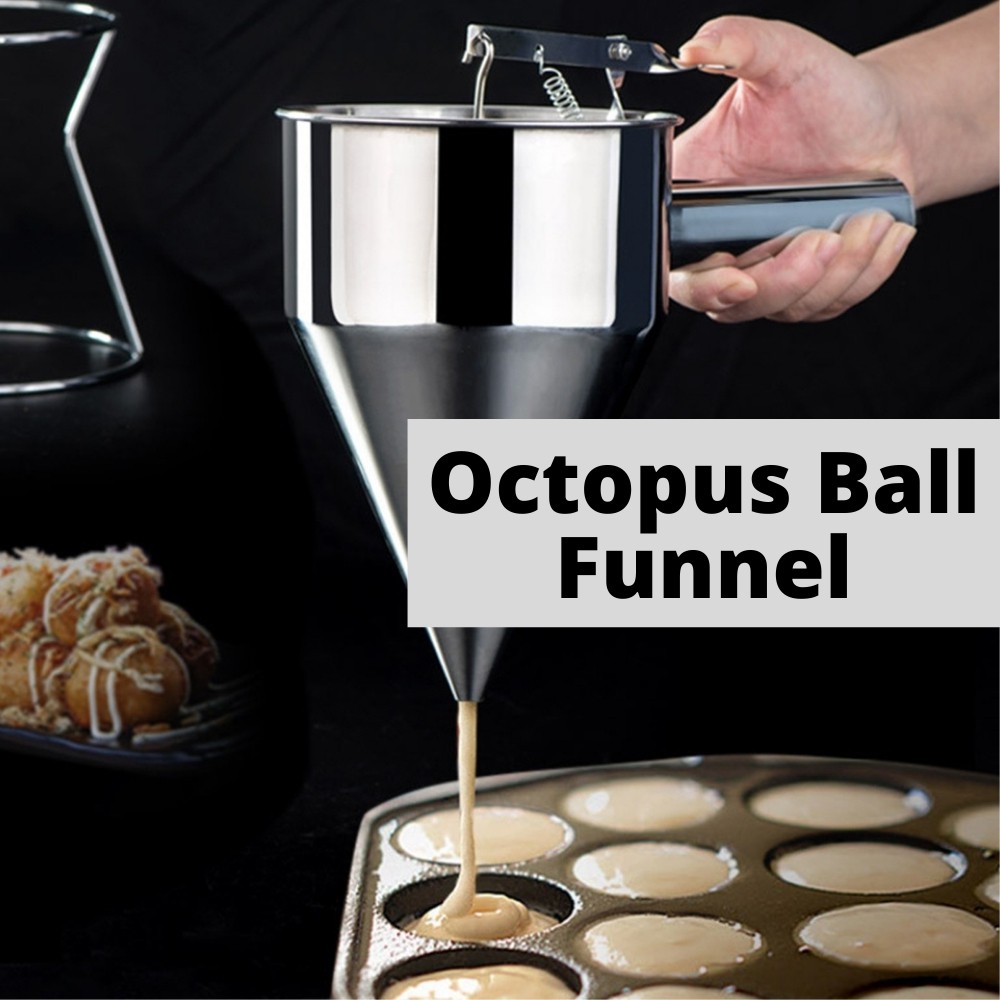 【SG】Stainless Steel Octopus Ball Funnel / Takoyaki Funnel / Kichen ...