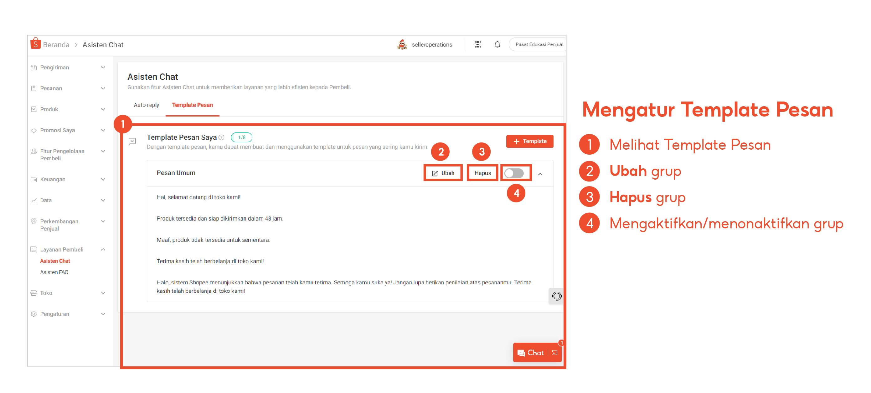 Templat Pesan| ID Pusat Edukasi Penjual [Shopee]