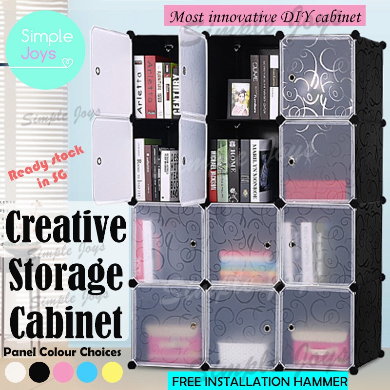 DIY Modular Cube Storage Cabinet System Rack Shelf Wardrobe Box Storage ...