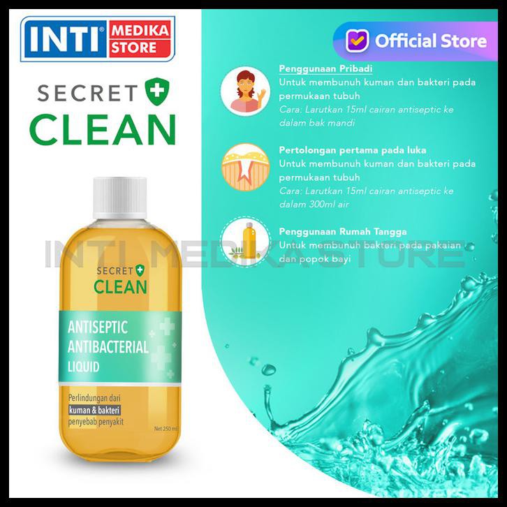 Secret Clean - Antiseptic Liquid 250 ml | 250 ml Antiseptic Liquid ...