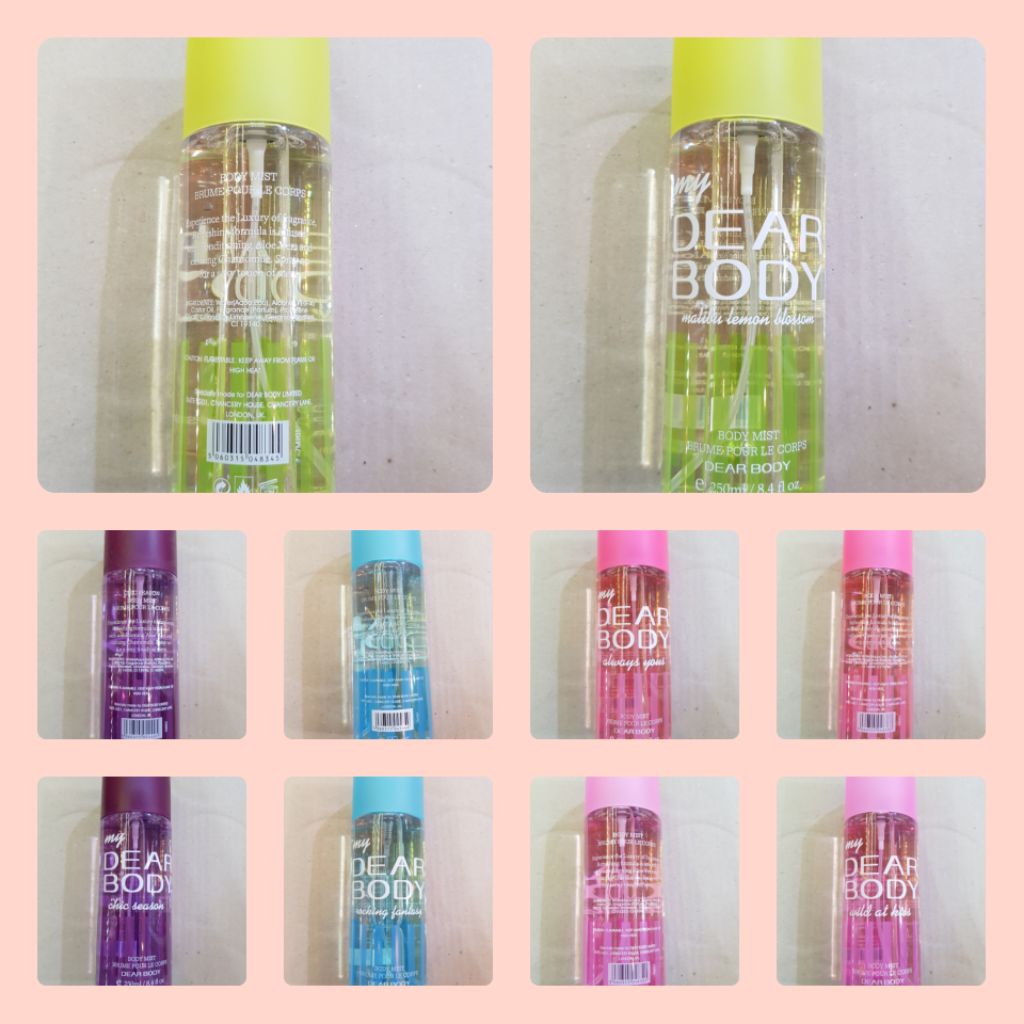 Dear Body 7MSeries London Fragrance Body Mist Body Splash 250ml ...