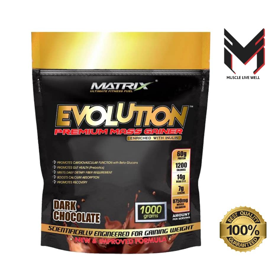 Matrix Evolution Premium Mass Gainer 1 kg, on mass, weight gain, muscle ...