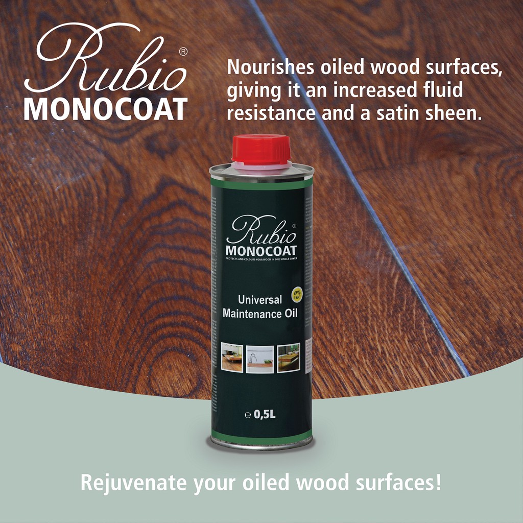 Rubio Monocoat Universal Maintenance Oil - 0.5L (Black / White / Pure ...