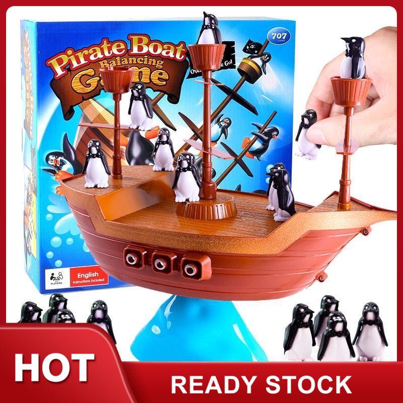 [SG]Penguin Pirate Boat Balancing Game/Penguin Pop n Drop/ Penguin Trap ...