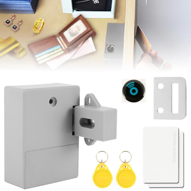 Rfid Lock Invisible Hidden Free Opening Intelligent Sensor Cabinet Lock ...