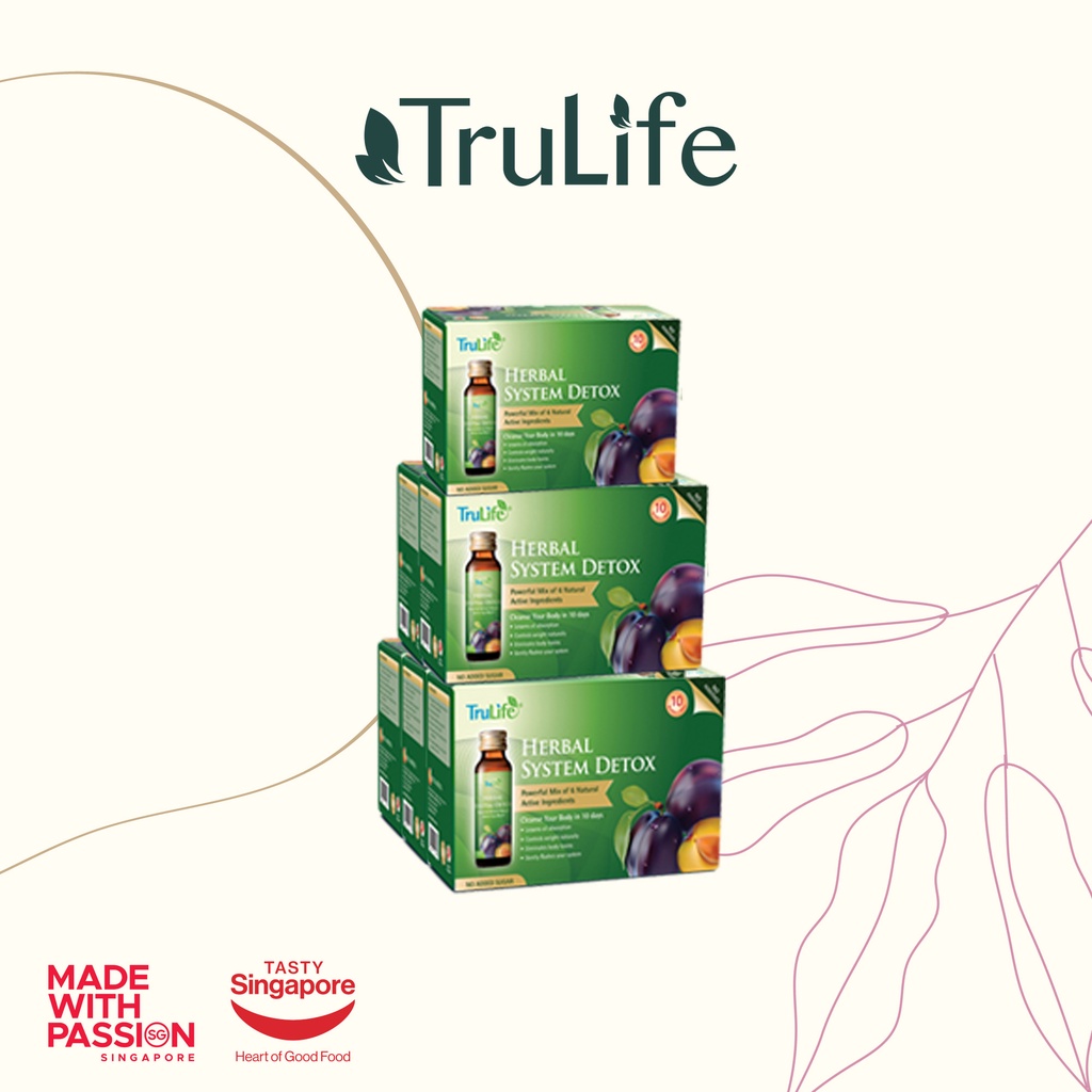 [Bundle of 6 Boxes - 60 Bottles] TruLife Herbal System Detox Health ...