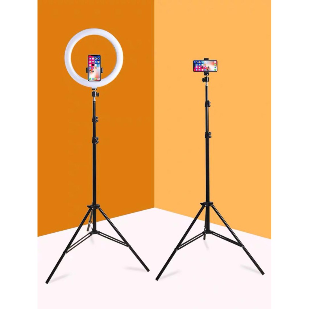 3 Mode LED Ring Light With 210cm Tripod and Handphone Holder | Shopee ...