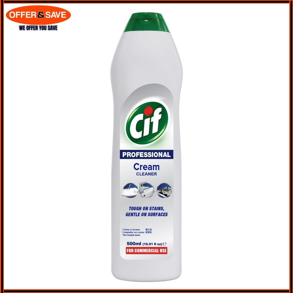 [Bundle of 1/2] Cif Professional Cream Cleaner [500ml] Tough on Stains ...