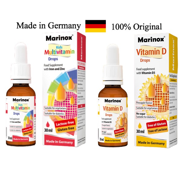Marinox Vitamin D and Kids Multivitamin Drops (30ml) | Shopee Singapore