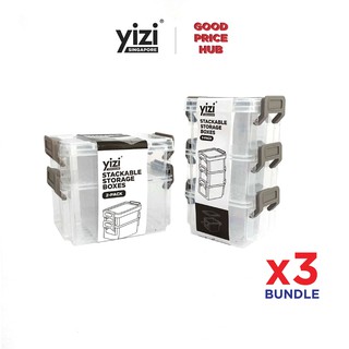 YIZI Heavy Duty Stackable Transparent Storage Box (14L - 80L) | Shopee ...
