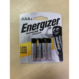 Energizer AAA Alkaline Batteries 4 Battery Pack / Triple A Batteries ...